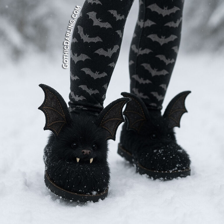 Bat Slippers - Gothic Darling