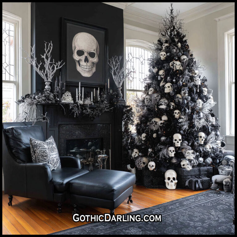 How to Decorate a Skull-Themed Christmas Tree - Gothic Darling